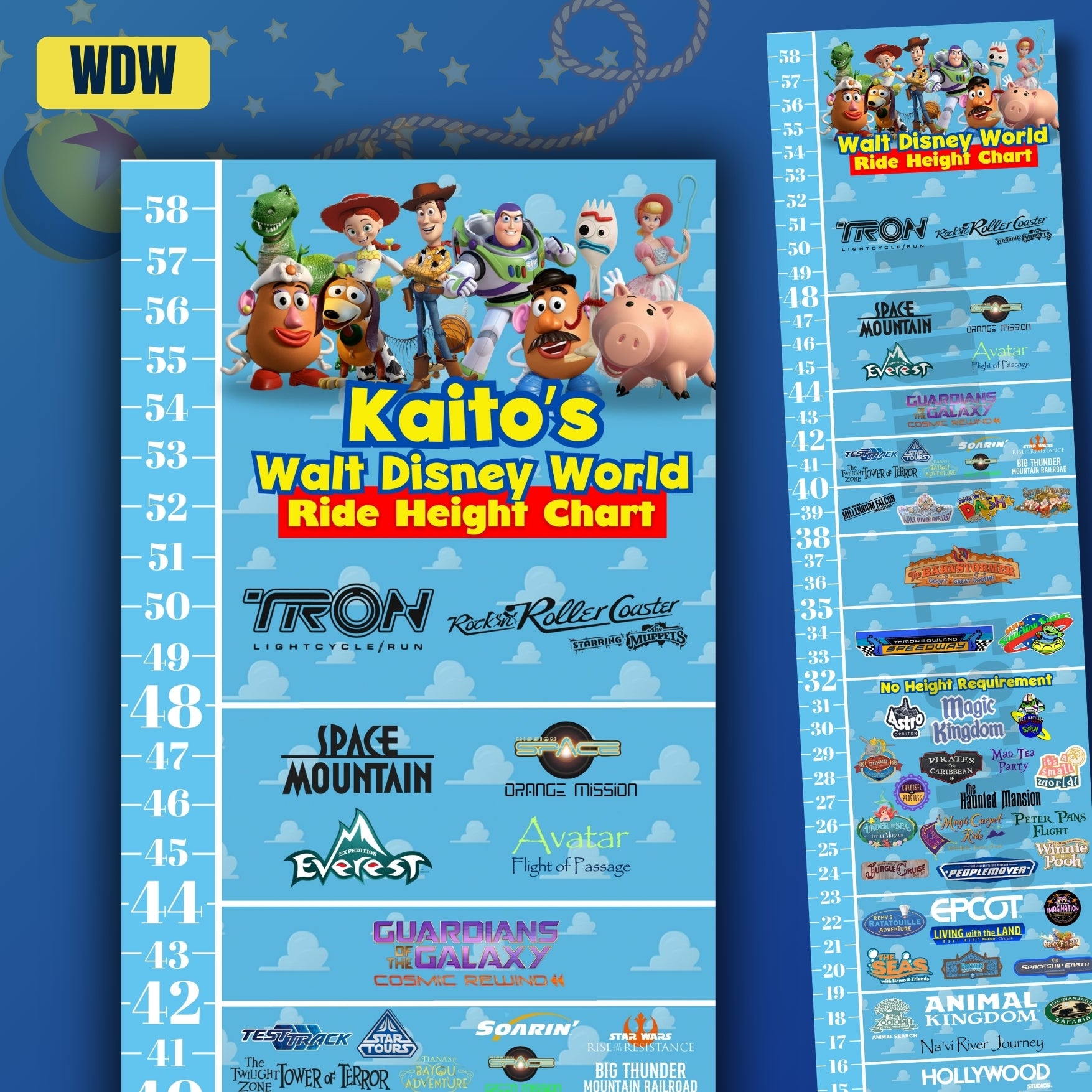 Walt Disney World Toy Story Ride Height Chart – All 4 Parks ...