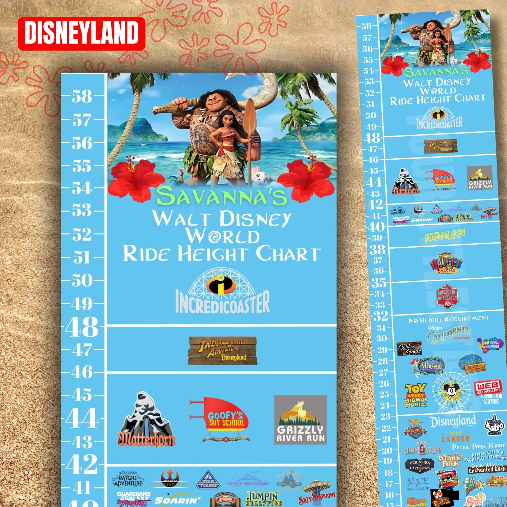 Disneyland Moana Ride Height Chart – Personalized Disney California ...
